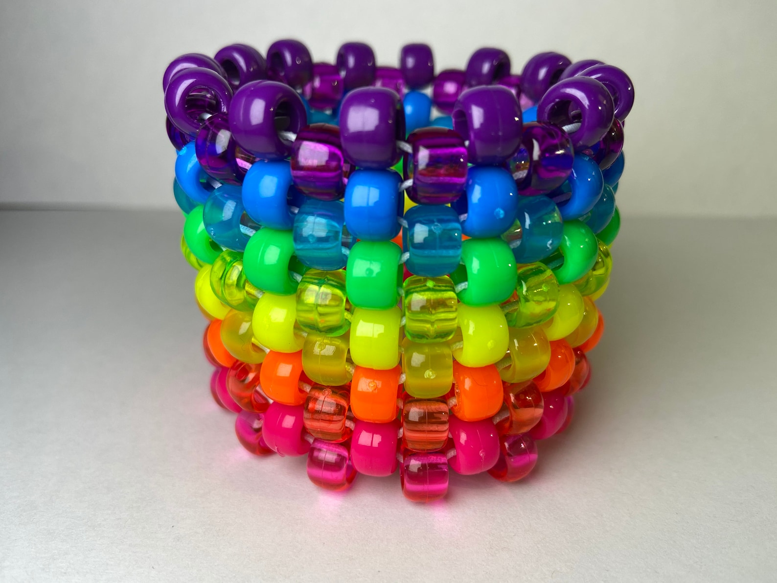 Multi-stitch Kandi Cuff custom colors available | Etsy