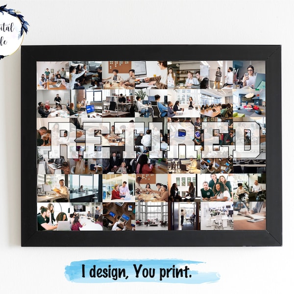 Retirement Photo Collage - Etsy