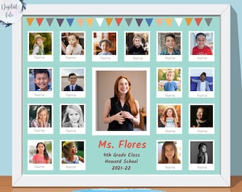 Class Photo Collage Custom 12x18 Laminated Large Little Red Schoolhouse ...