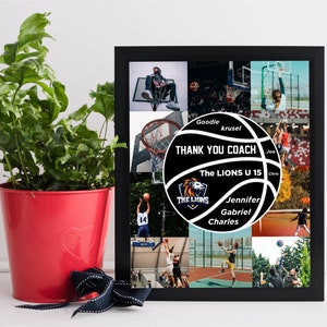 Basketball Custom Coach Collage Gift, Baketball Player Farewell Gift ...