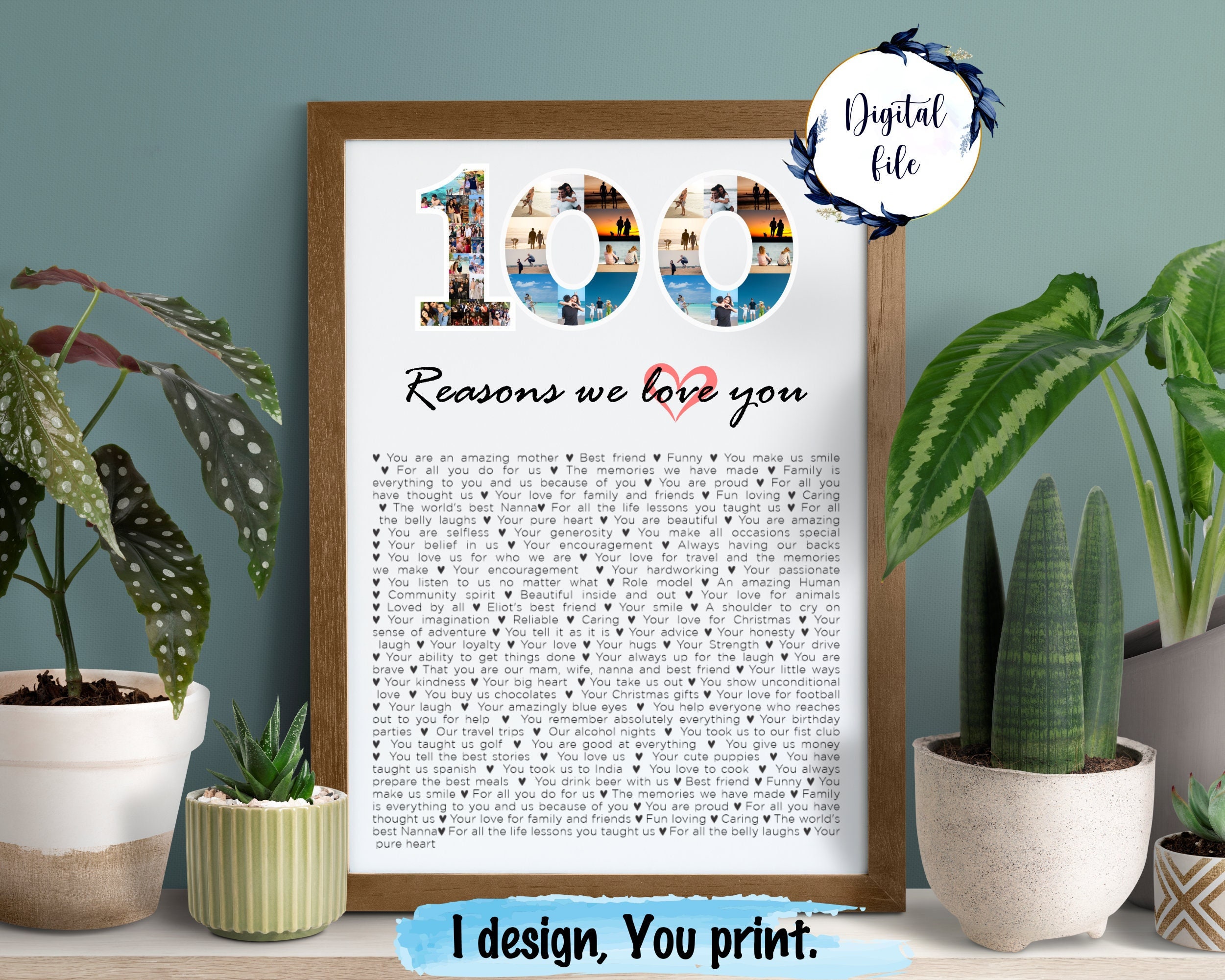 100 Reasons Why I Love You Gift Idea