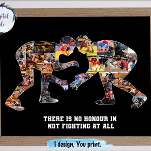 Wrestling Custom Photo Collage, Wrestling Coach Gift, Wrestler Senior ...