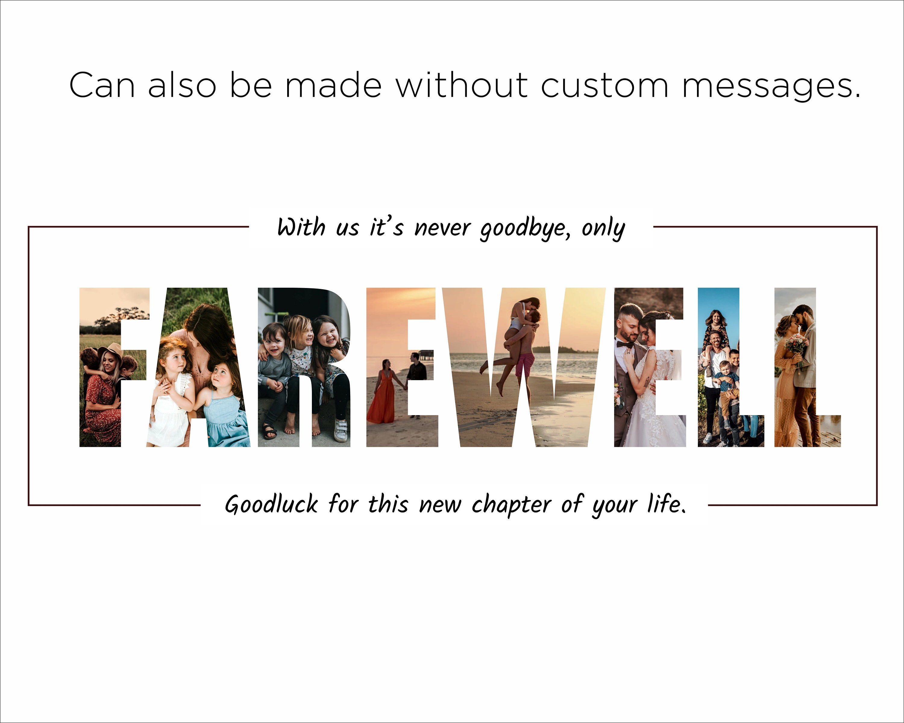 Farewell Custom Photo Collage Gift, Goodbye Poster (digital Download ...