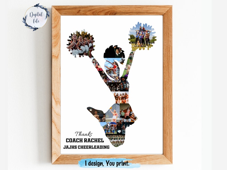 Custom Cheerleader Coach Photo Collage Gift Cheerleading Team - Etsy