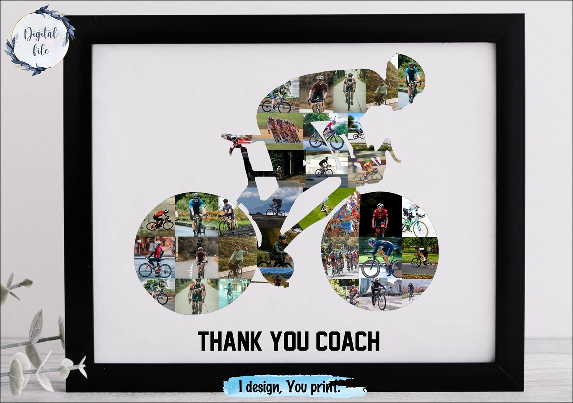 Custom Cycling Gifts, Bicycle Photo Collage, Professinal Cyclist Gifts ...
