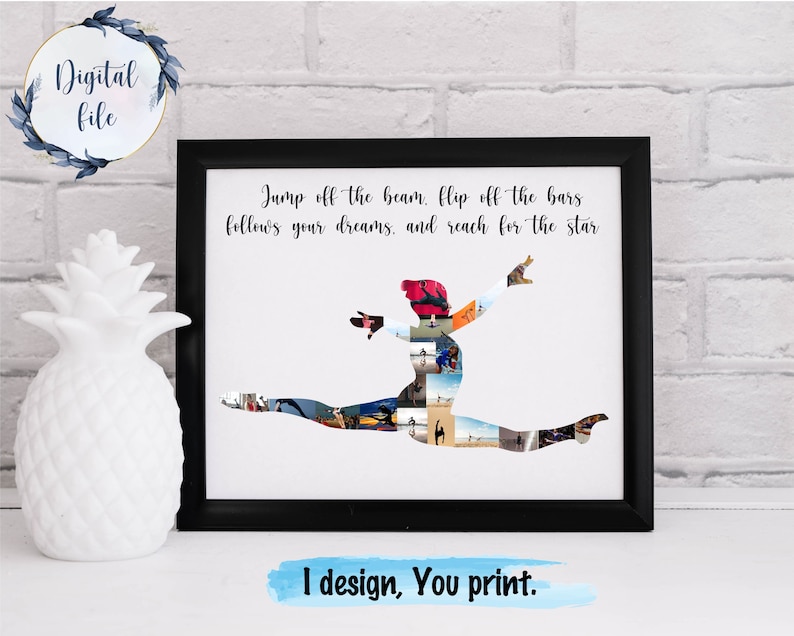 Gymnast Photo Collage, Custom Gymnastics Coach Gift (printable) - Etsy