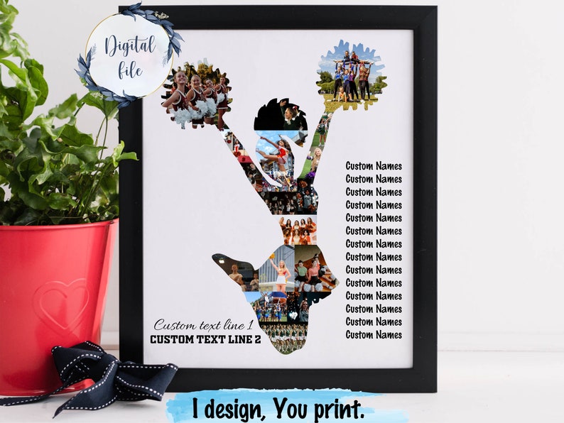 Custom Cheerleader Coach Photo Collage Gift Cheerleading Team - Etsy
