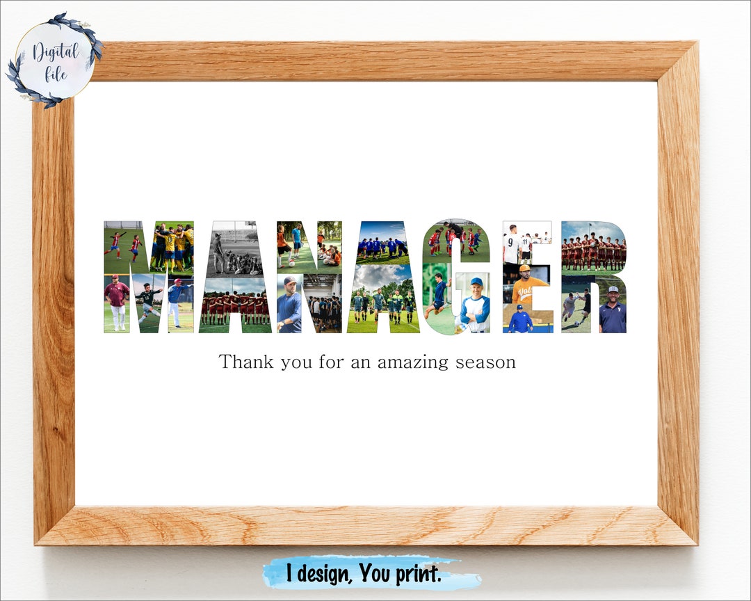 Team Manager Collage Frame, Custom Gift for Sports Team Manager ...