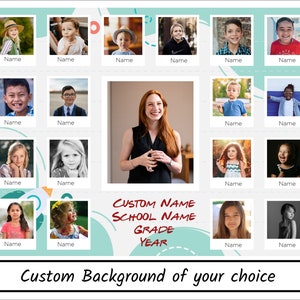 Custom Class Photo Collage, Teacher Gift, School Graduation Keepsake ...