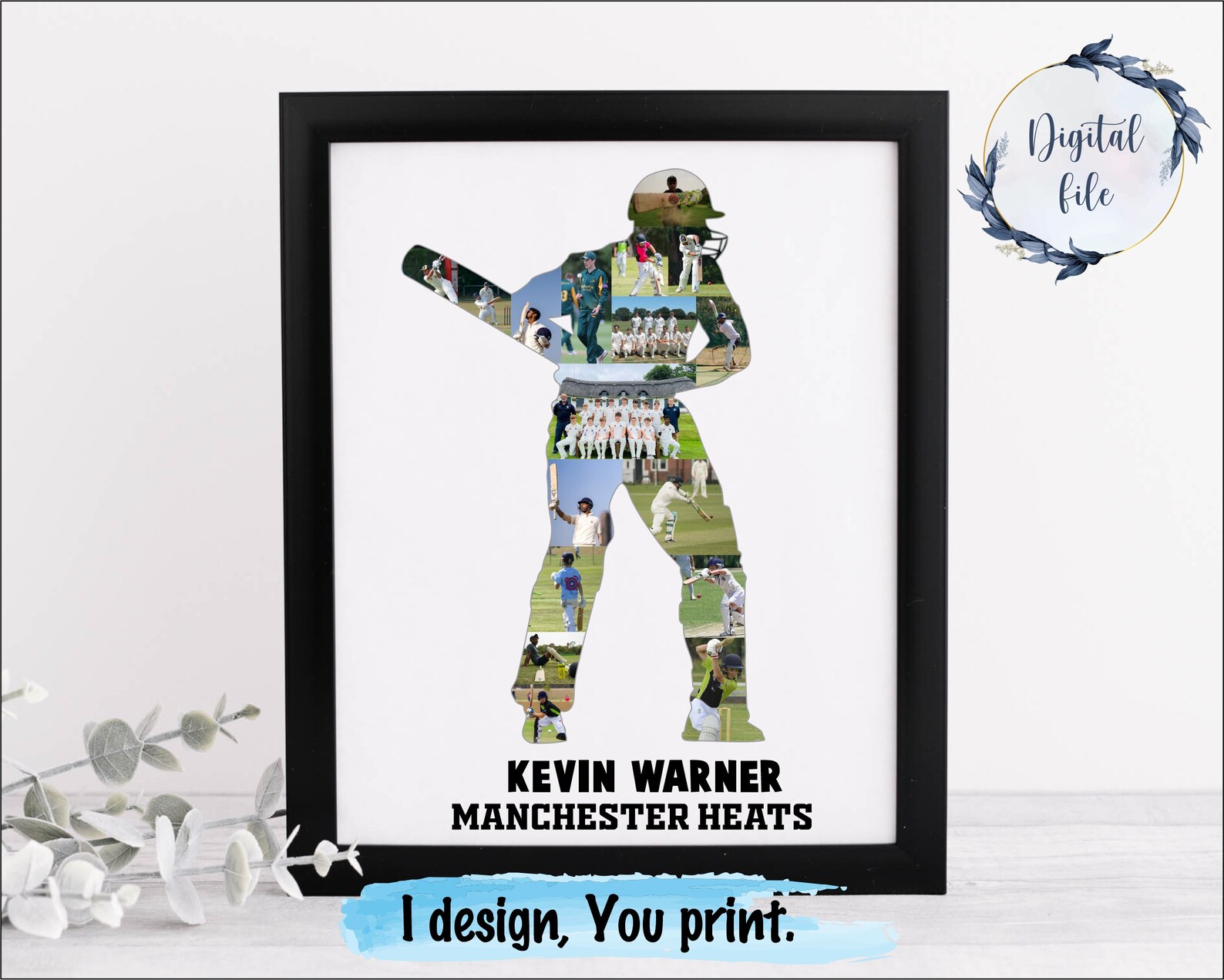 Custom Cricket Photo Collage, Coach Gift (digital File) - Etsy