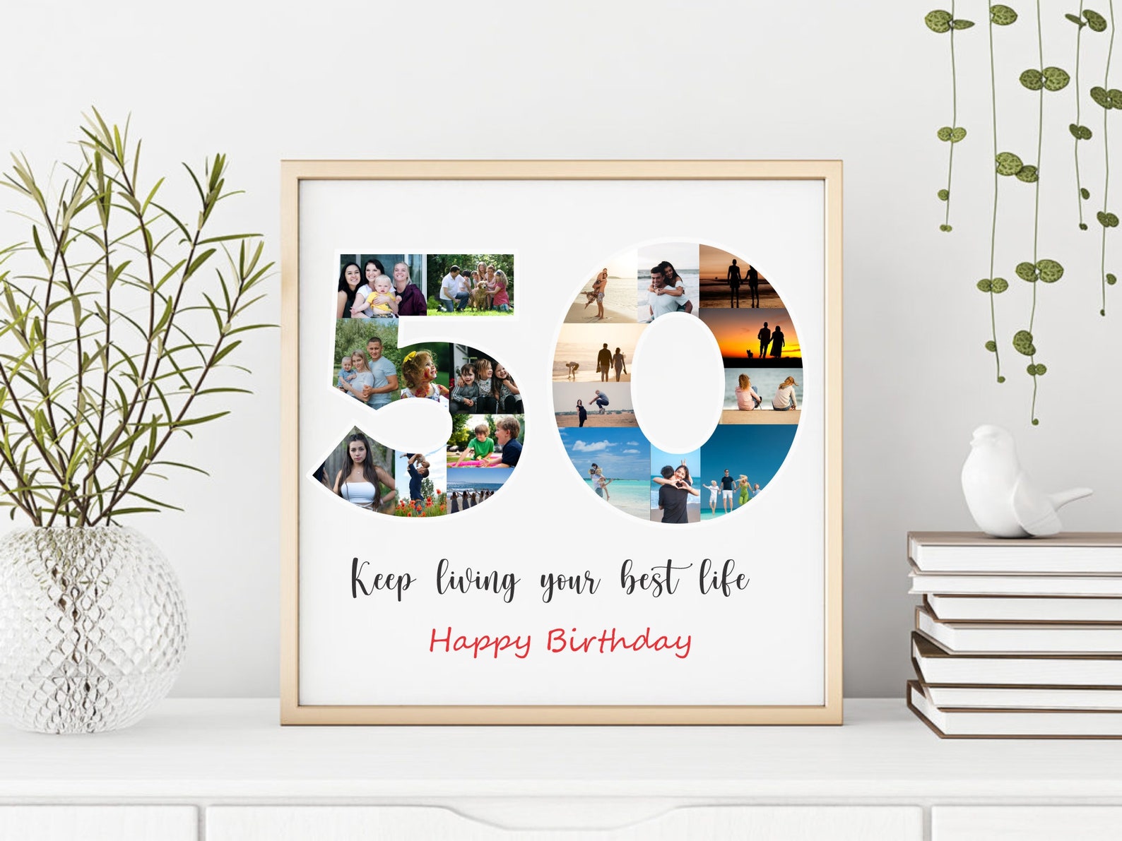 Collage de fotos de números collage de fotos de números - Etsy México