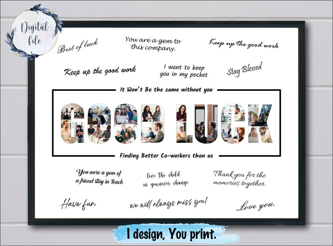 Coworker Leaving Custom Gift, Friend Moving Away Photo Collage ...