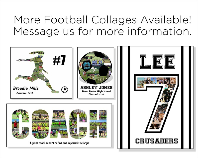 Soccer Ball Photo Collage Custom Football Photo Gift - Etsy