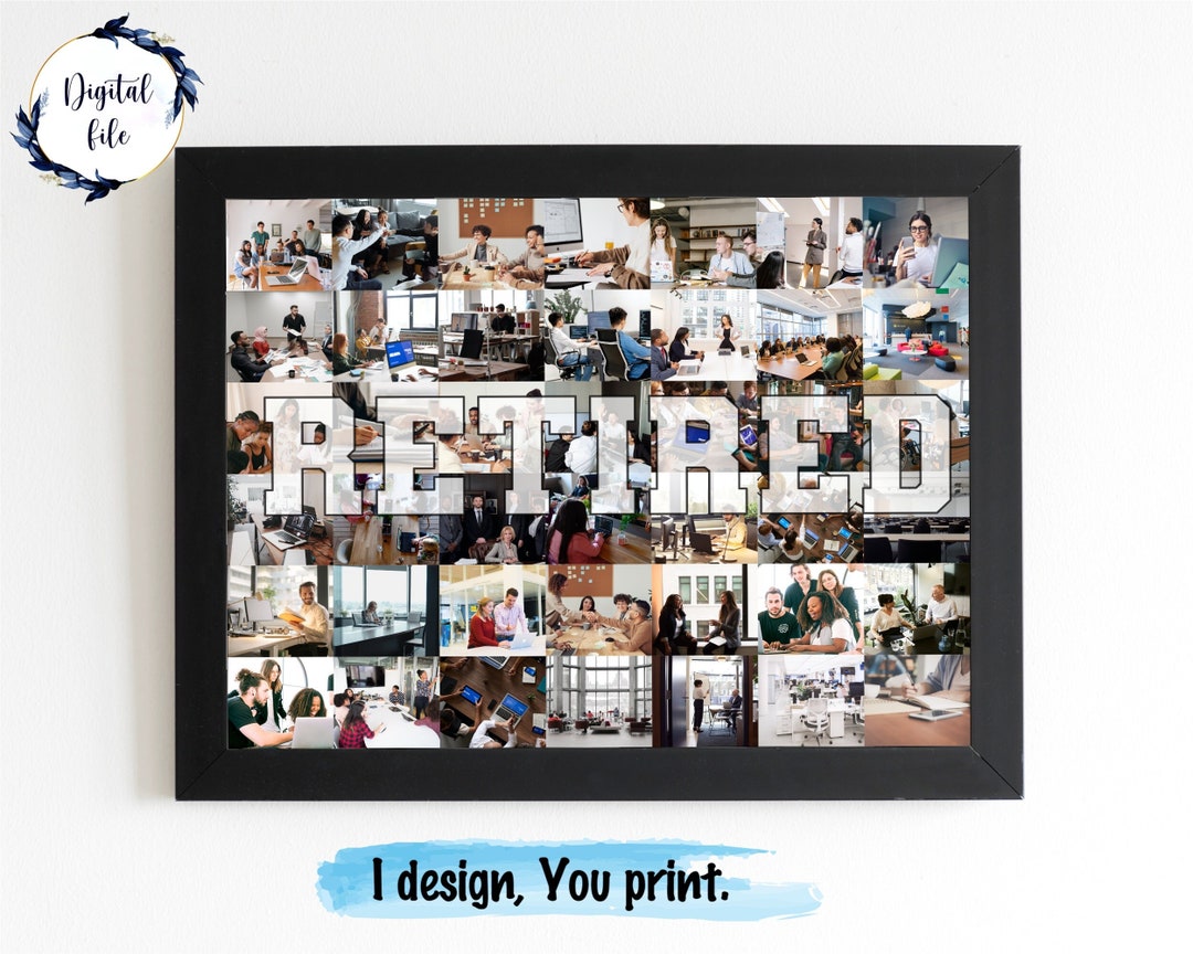 RETIREMENT Custom Photo Collage, Leaving Gift for Coworker, Retired ...