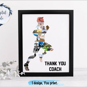 Runner Custom Gift, Running Photo Collage, Marathon Wall Poster ...