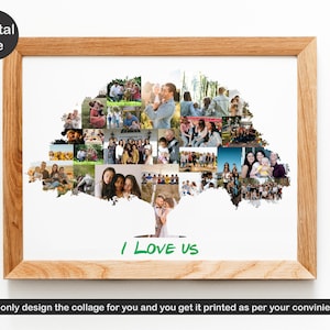 Customized Family Tree Collage Frame, Gift for Mom and Dad ...