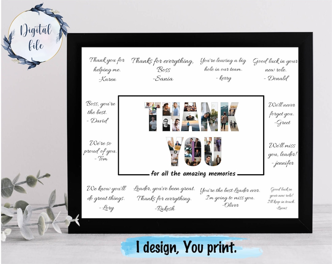 Farewell Custom Thank You Gift, Retirement Gift, Colleague Farewell ...