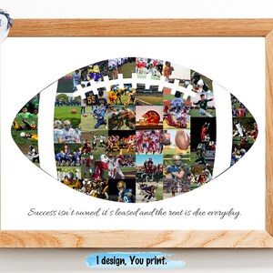 American Football Coach Thank You Gift Collage, Football Custom Photo ...
