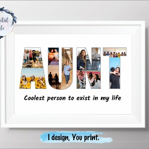 Aunt Custom Photo Collage, Aunt Appreciation Custom Sign, Auntie ...