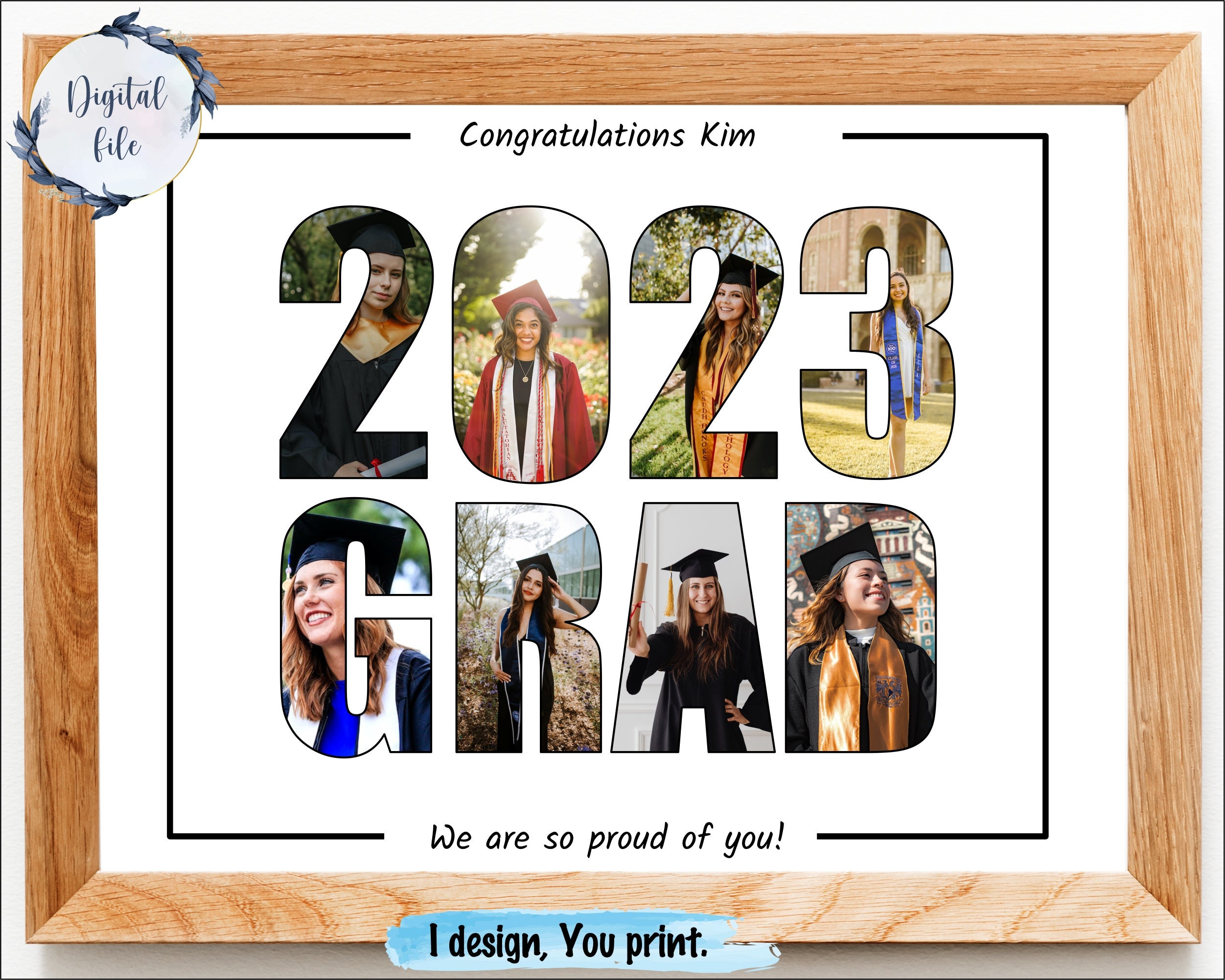 PRINTABLE Graduation Photo Collage Graduation Party - Etsy