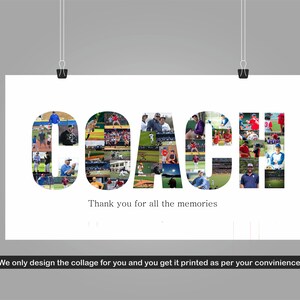 Coach Collage Frame, Custom Gift for Coach, Personalised Collage Gift ...