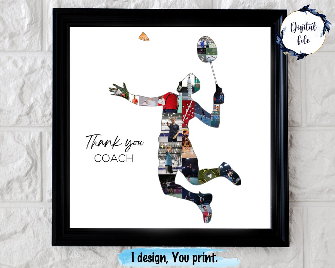 Custom Badminton Player Photo Collage Gift (digital File) - Etsy