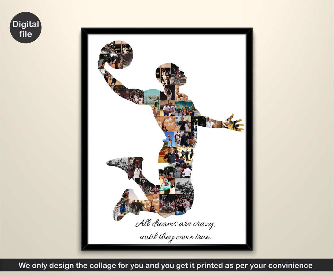 Basketball Player Photo Collage Gifts, Basketball Coach Custom Gifts ...