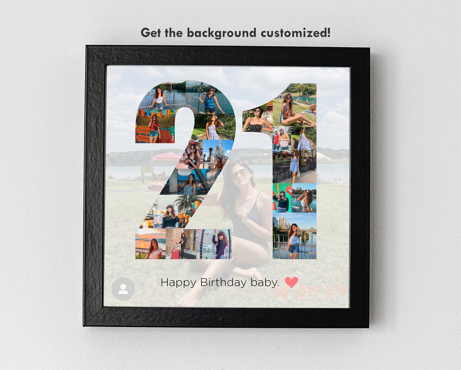 21st Birthday Photo Collage Personaloised 21 Birthday Gift - Etsy