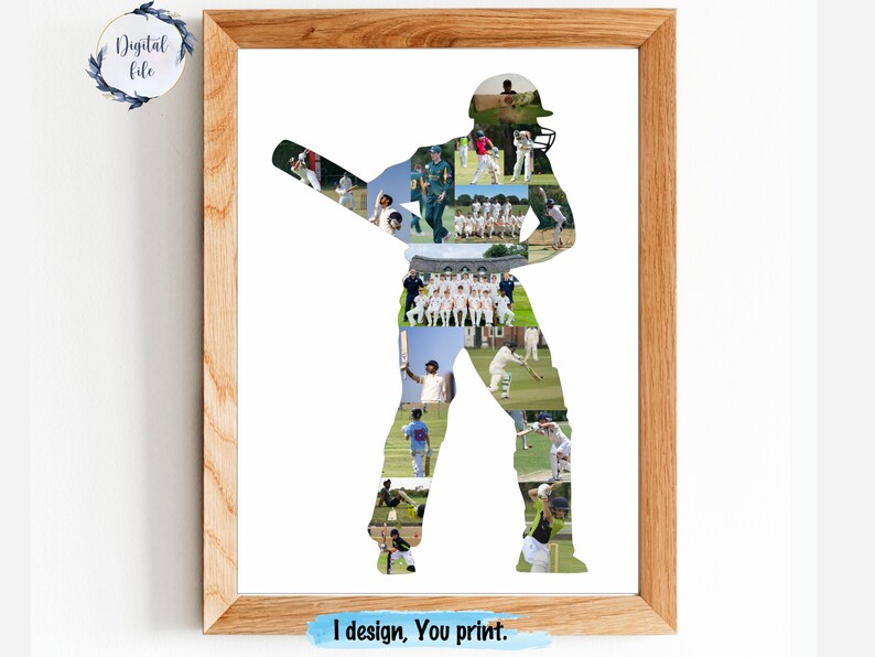 Custom Cricket Photo Collage, Coach Gift (digital File) - Etsy
