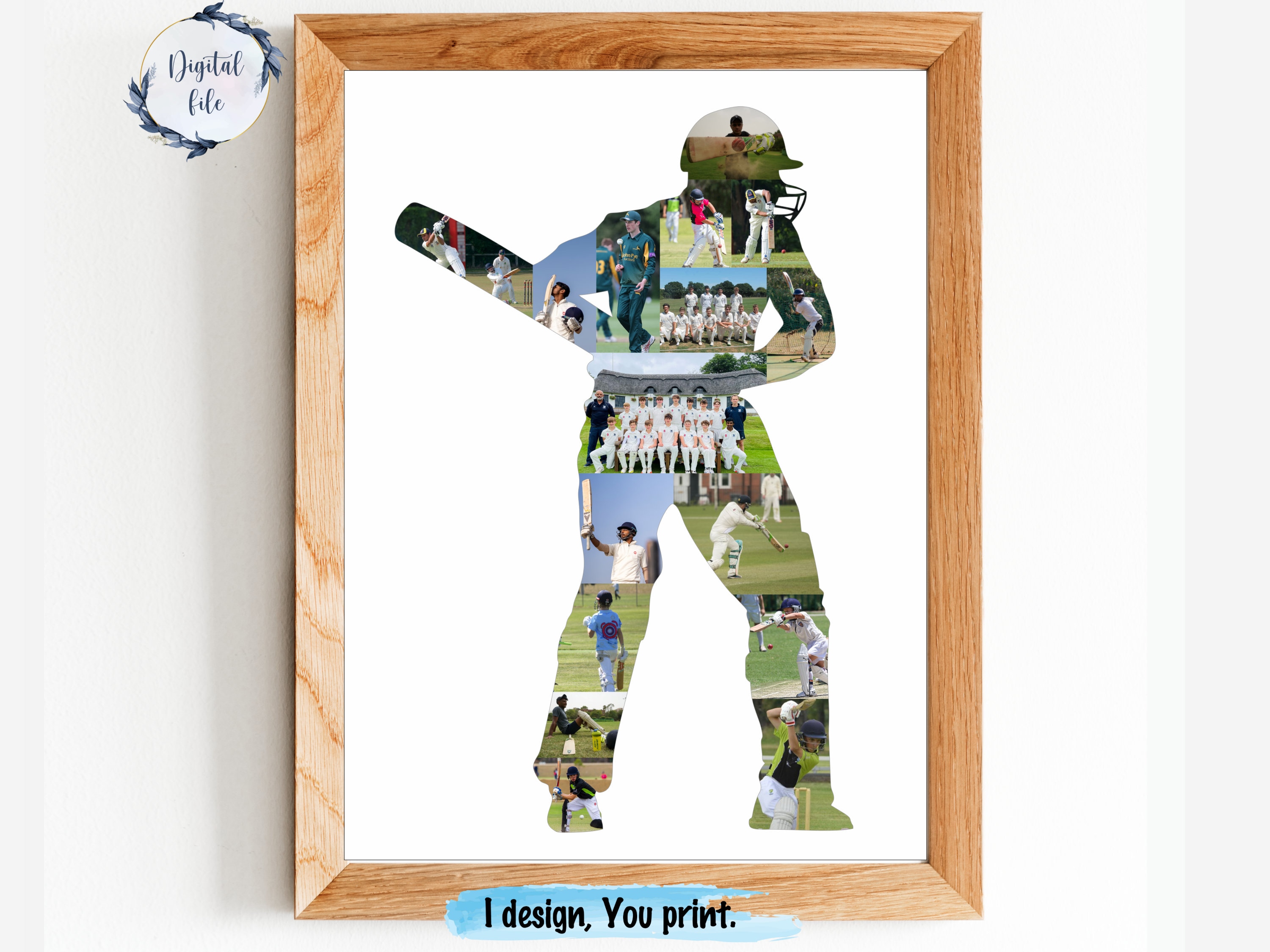 Custom Cricket Photo Collage, Coach Gift (digital File) - Etsy