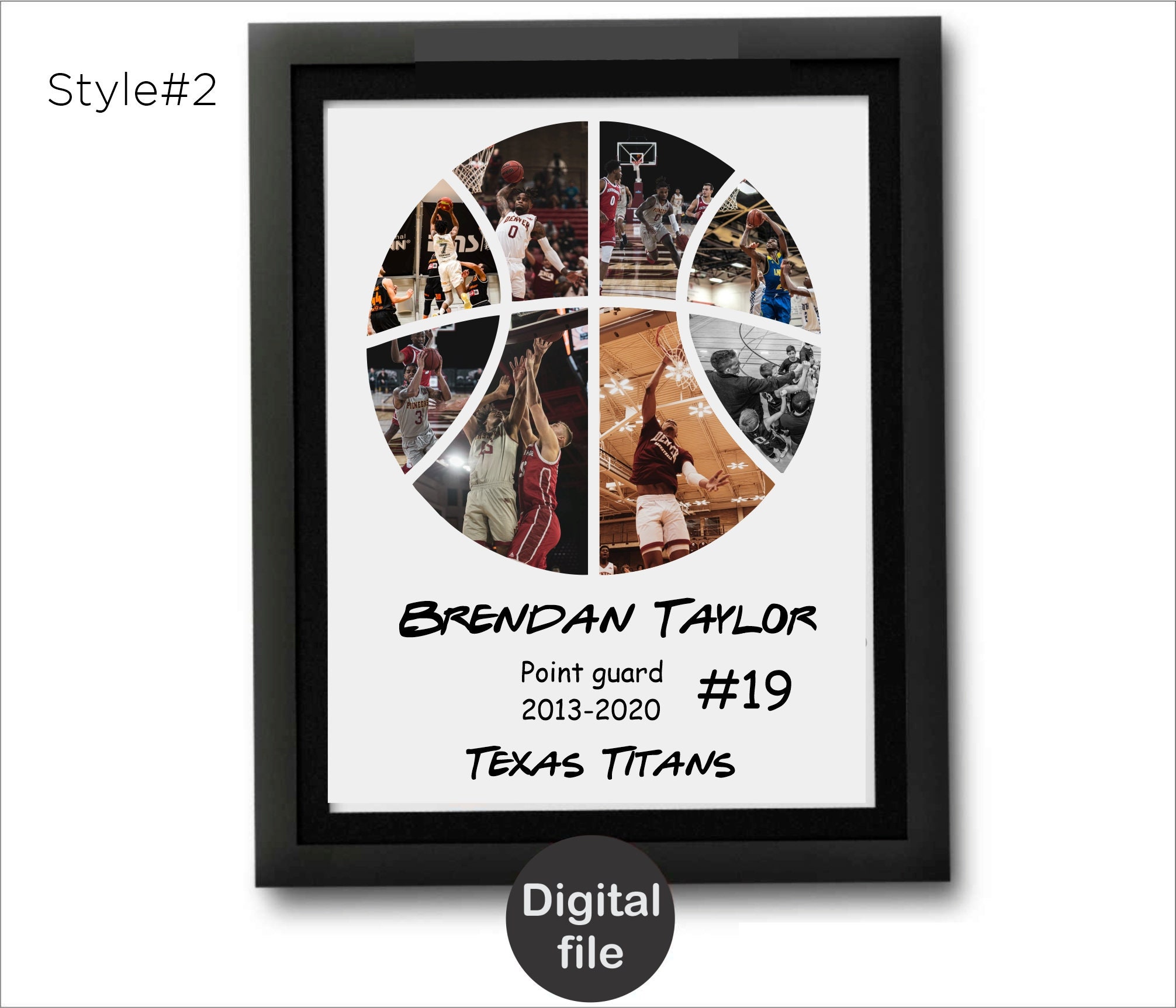 Basketball Custom Coach Collage Gift Baketball Player - Etsy