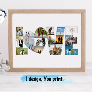 Custom Love Photo Collage Frame, Personalised Gift for Husband ...