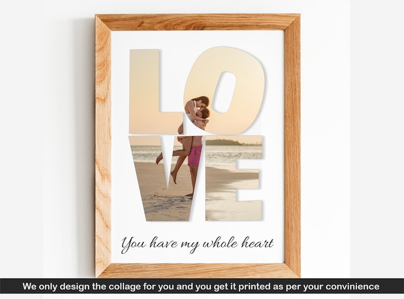 Custom Love Photo Collage Frame Personalised Gift for - Etsy