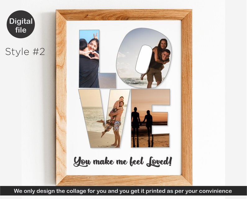 Custom Love Photo Collage Frame Personalised Gift for - Etsy
