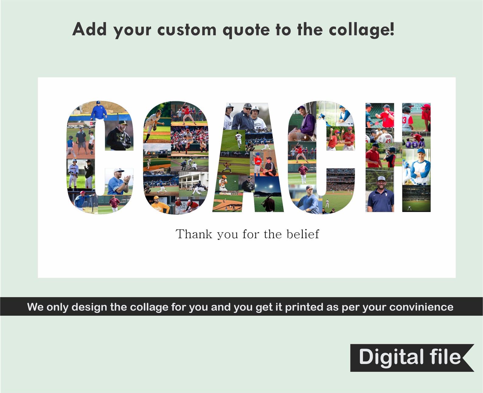 Coach Collage Frame Custom Gift for Coach Personalised - Etsy