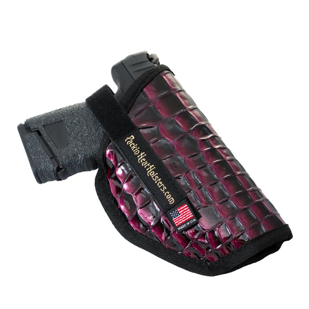 Packin Heat Holster - Deep Purple Embossed Animal Print - Etsy