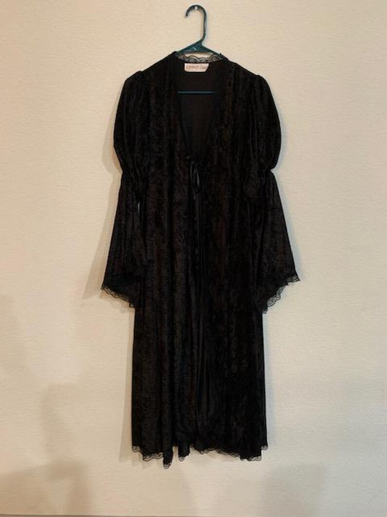 Black Victorian Tea Coat Full Length by Elsie Massey - Etsy