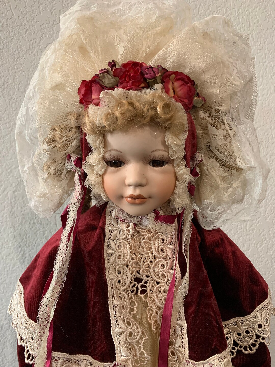 Elsie Massey Victorian 30 Porcelain Doll With Burgundy - Etsy