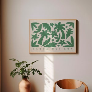 RETRO Aloha Nui Loa Horizontal Poster, Vintage Hawaiian Wall Art, Mid ...
