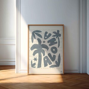 Retro Aloha Poster, Hawaii Inspired Wall Art, Vintage Living Room ...