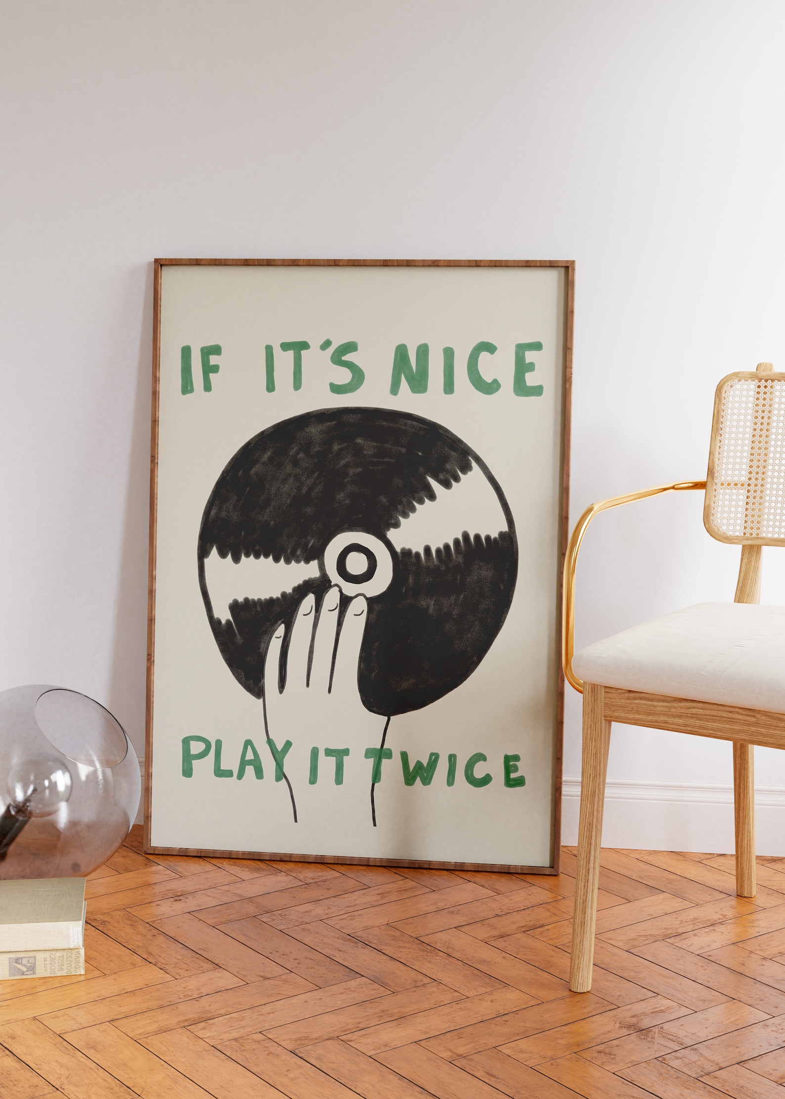 If It's Nice Play It Twice Record Poster, Vintage Record Wall Art ...