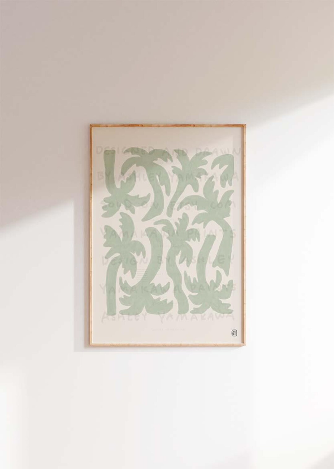 Retro Palm Tree Poster, Hawaiian Wall Art, Vintage Living Room Digital ...