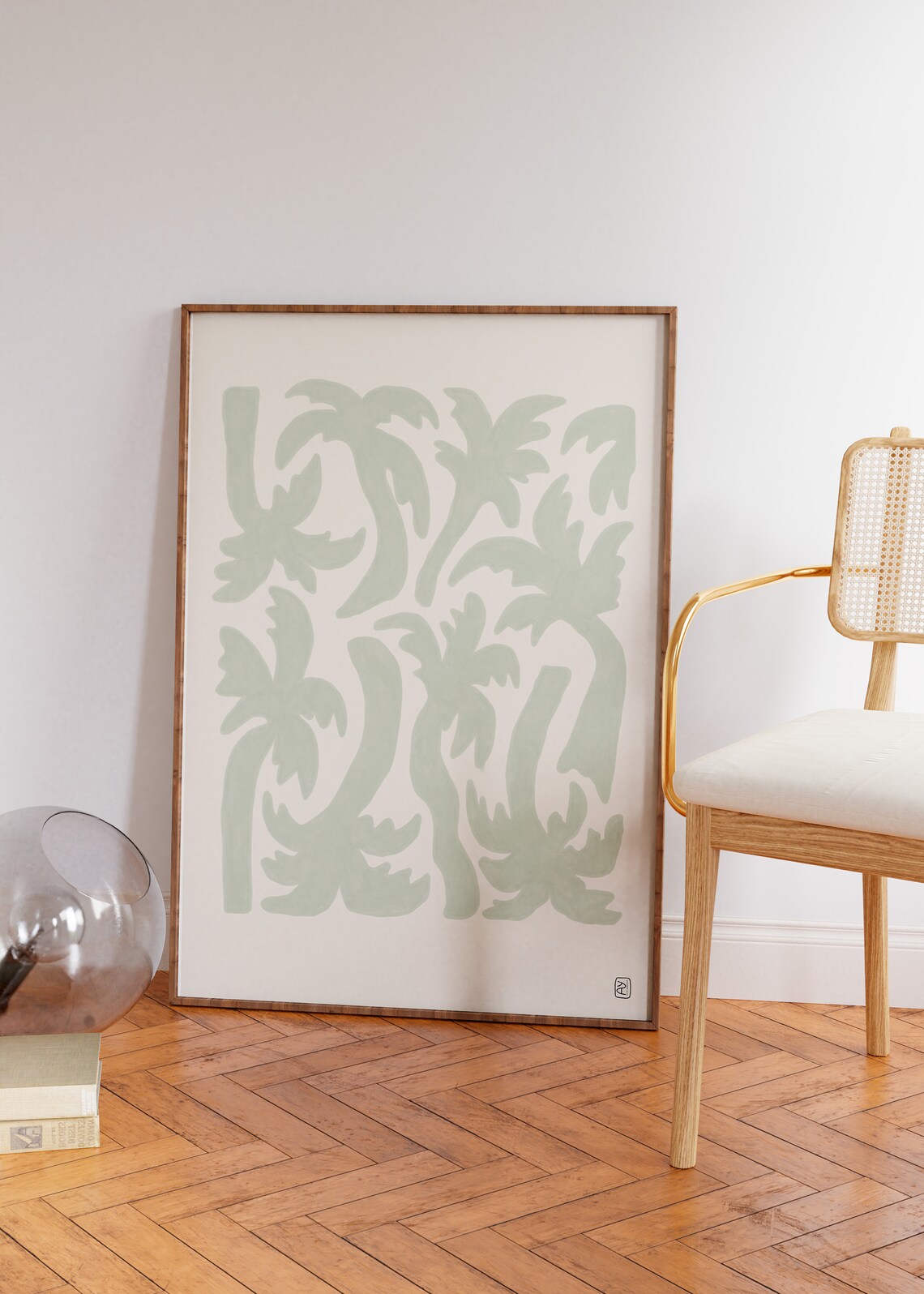 Retro Palm Tree Poster Hawaiian Wall Art Vintage Living Room - Etsy