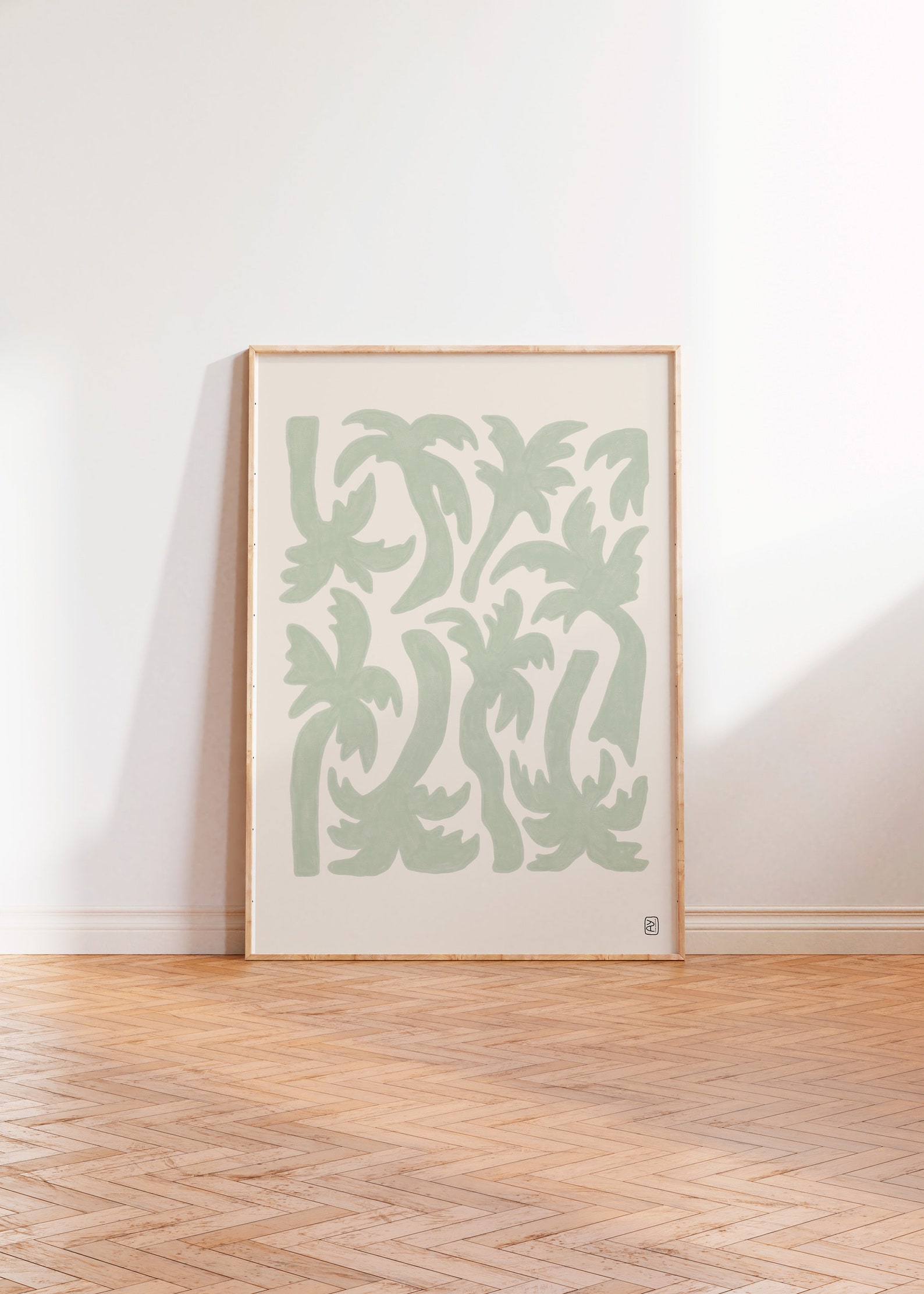 Retro Palm Tree Poster Hawaiian Wall Art Vintage Living Room - Etsy