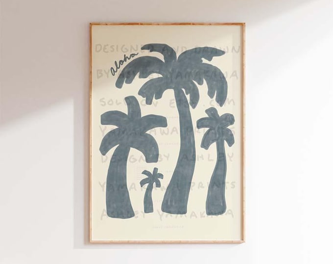 Vintage Aloha Hawaiian Poster, Hawaii Inspired Wall Art, Retro Living ...
