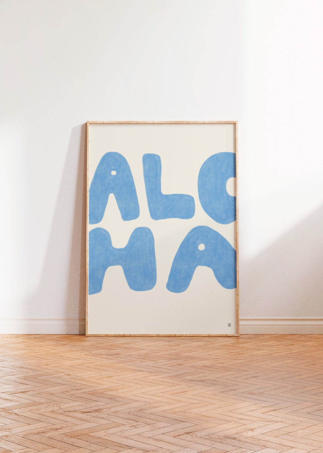 RETRO ALOHA Typography Poster, Vintage Hawaiian Wall Art, Eclectic Home ...