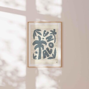 Retro Aloha Poster, Hawaii Inspired Wall Art, Vintage Living Room ...