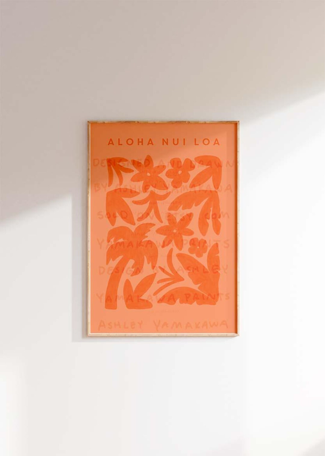 RETRO Aloha Nui Loa Typography Poster, Vintage Hawaiian Wall Art ...