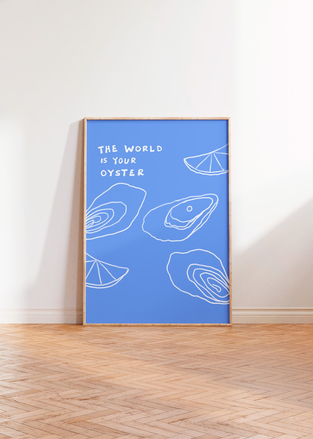 The World is Your Oyster Poster, Modern Food Wall Art, OYSTER Art Print ...