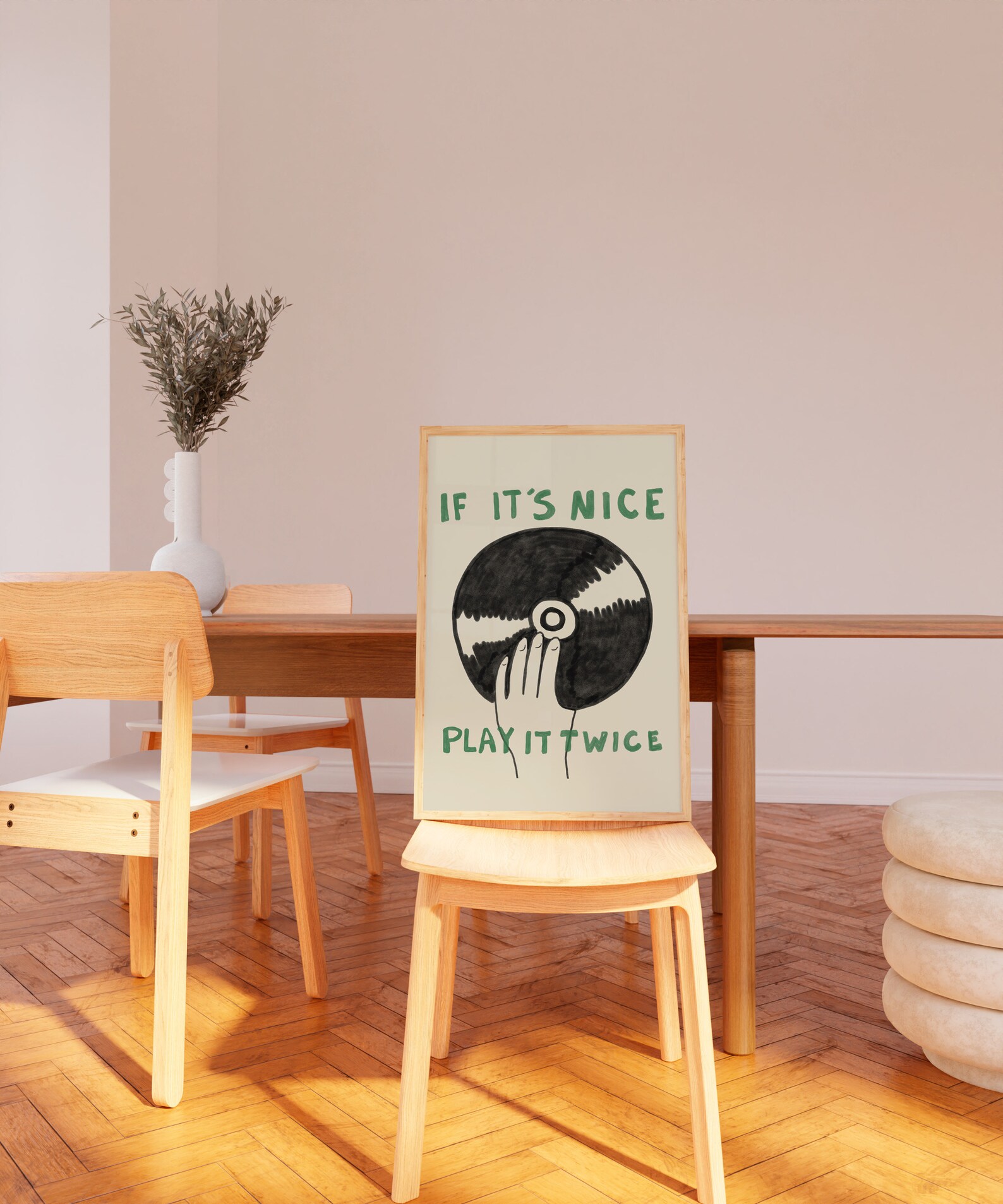 If It's Nice Play It Twice Record Poster, Vintage Record Wall Art ...